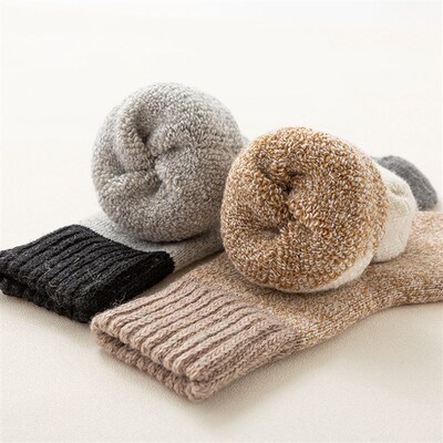 2023 Winter Mens Snow Cashmere Warm Socks Super Thick Retro