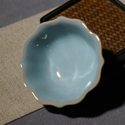 汝州原产地大观汝瓷茶具茶杯 宝相杯 一级品 朱家汝窑 朱法喜作品