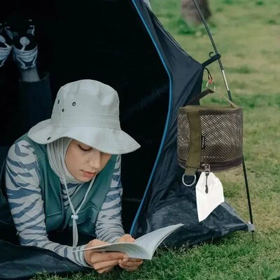 Outdoor camping tissue case roll paper storage bag with hook