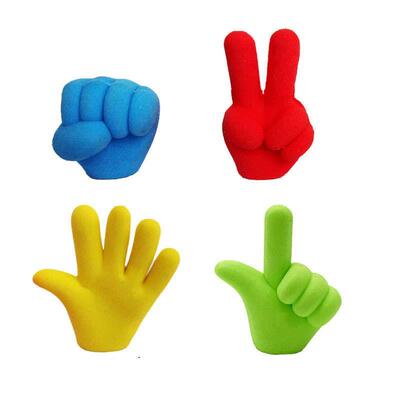 4pcs/lot Finger Gesture Eraser Pencil Top DIY Rubber Eraser