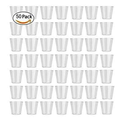 50pcs 30ml Plastic Shot Glass Disposable Shooter Cups Dispos