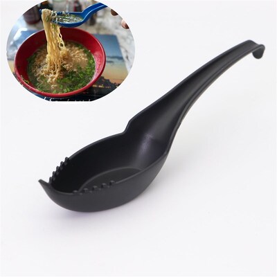 跨境新品2 In1 Ramen Noodle Soup Spoon with Fork 拉面汤勺带叉