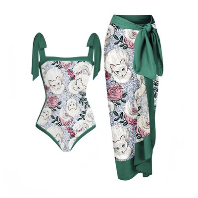 2025 Europe America TwoPiece Beach Swimwear Printed Conserva