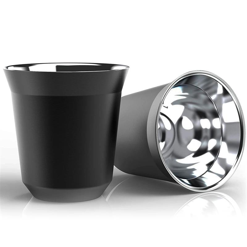 Double Wall Insulated Stainless Steel Espresso Cup Capsule C