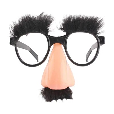 Big Nose Glasses with Eyebrows Mustache Silly Funny Photo