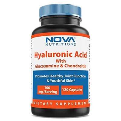 Nova Nutritions Hyaluronic Acid 100mg/serving - Promotes