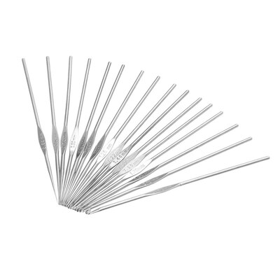 1pc Metal Handle Crochet Hook Knitting Needle 0.5-2.7mm Lace