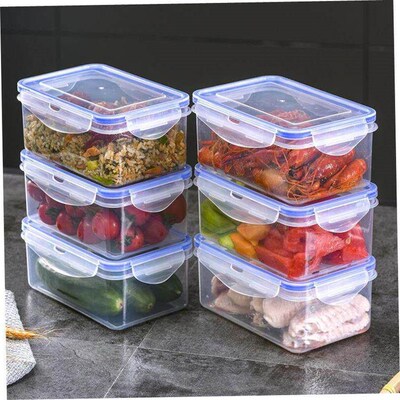plastic food fruit storage box container lunch fridge big