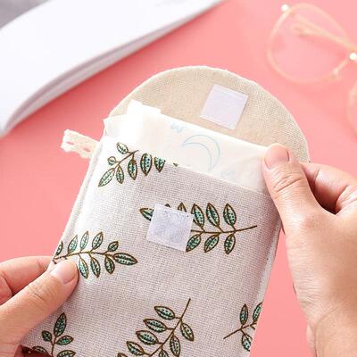 Portable Women Cosmetic Organizer Sanitary Napkin Storage Ba