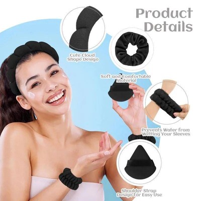 6Pcs/1pc Spa Headband for Washing Face Skincare Headbands