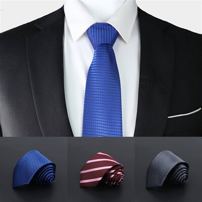 Mens Ties Solid Color Neck Stripe Flower Floral 7cm Jacquar