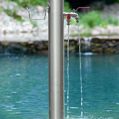 1/2x3/4x3/4 Double Head Outdoor Garden Water Faucet 1 Inlet