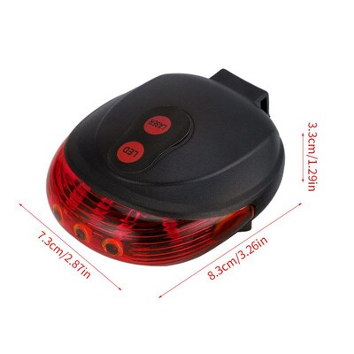 Bicycle Laser Lights Waterproof Bike Tail Light Road Cycling