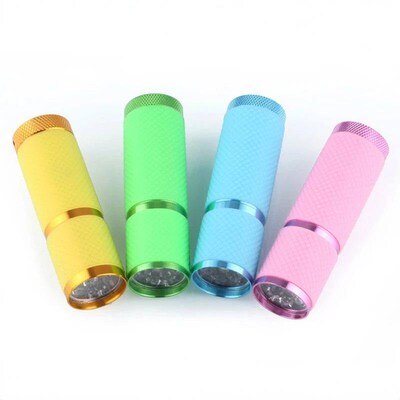 Mini 9 LED Flashlight Nail Dryer UV LED Lamp For Gel Polish