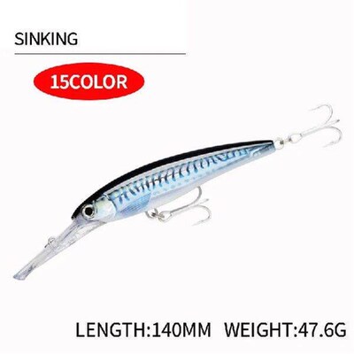 1Pcs 140mm 47.6g Big Trolling Minnow Fishing Isca