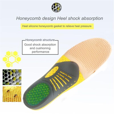 PVC Orthopedic Insoles Orthotics flat foot Health Sole Pad f