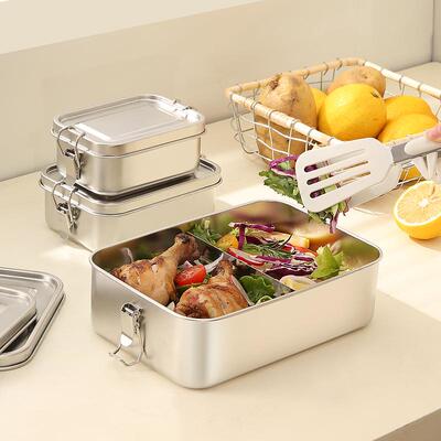 Bento Lunch Box adults, 304 Stainless Steel airtight lunchbo