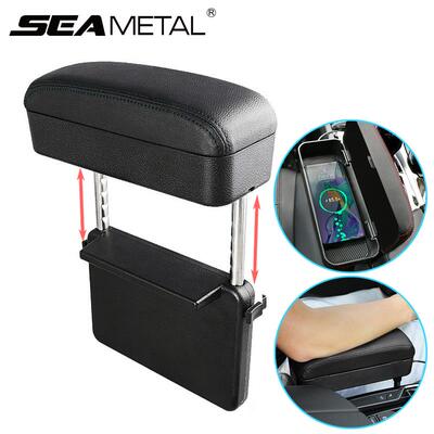 Universal+Arm+Rest+Box+Car+Armrest+Organizer+Storage+Box+PU