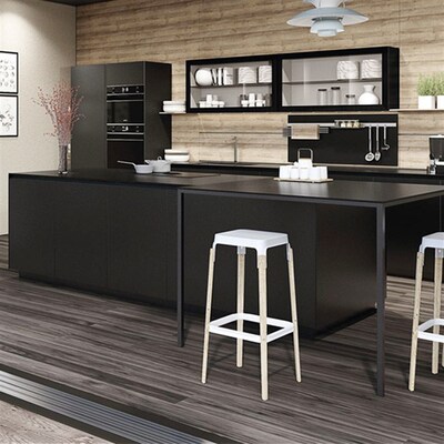 Black matt lacquer european style bespoke ready assemble kit