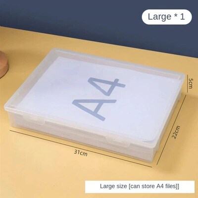 Plastic Document Organizer Organized Clear Square Shape Stor