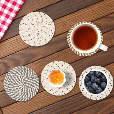 8Pcs Drink Coasters with Rack Absorbent Coasters Minimalist