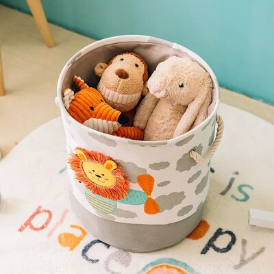 Baby Laundry Basket Cute Dinosaur Foldable Toy Storage Bucke