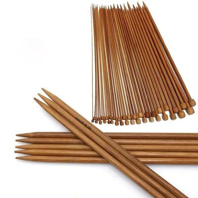 36PCS 18th Sweater Needle Carbonized Bamboo Crochet Single-p