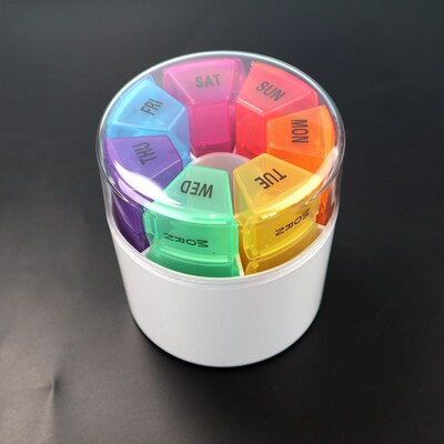 28Grids Pill Box 7 Day Medicine Box Organiser Portable Dispe