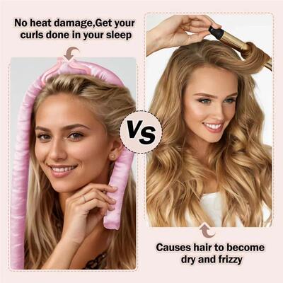Heatless Curling Rod Night Cap No Heat Ribbon Lazy Hair Curl