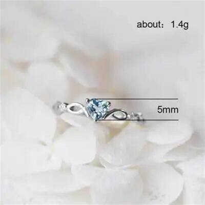 Huitan Simple Heart Ring For Women Female Cute Finger Rings