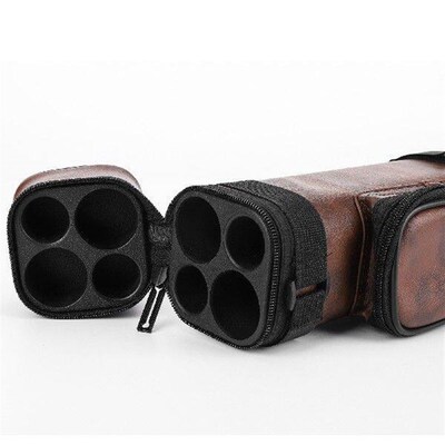Square Four-Hole Pool Cue Case Leather Billiard Pool Cue