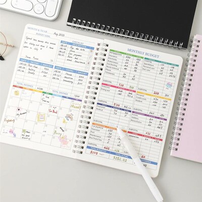 50 sheets Budget Planner Monthly Bill Organizer PVC Hardcove