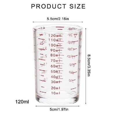 Essential Glass Measuring Cup Heat Resistant Glass Shot