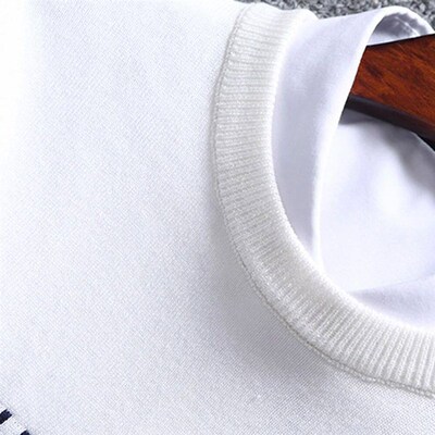 Fashion Men striped Sweater pullover Color Block Patchwork O