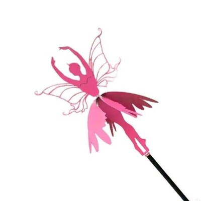 H55A Flower Fairy Wind Spinners Amidst Pinwheels Garden