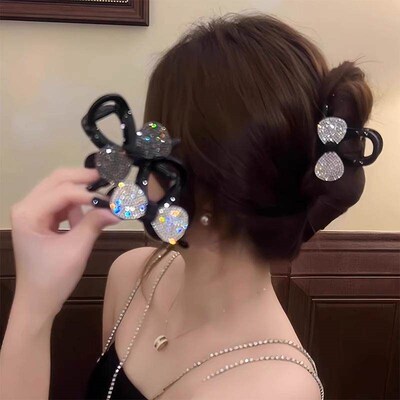 Luxury Light Pearl Bow Hair Clip Princess Hair Clip Versatil