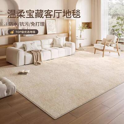 奶油Sfyr2812风地毯客厅高级感新面款家地水毯用大积防免洗可擦卧