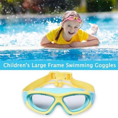 Outdoor Swim Goggles Anti-Fog with Earplugs for 3-12 Years