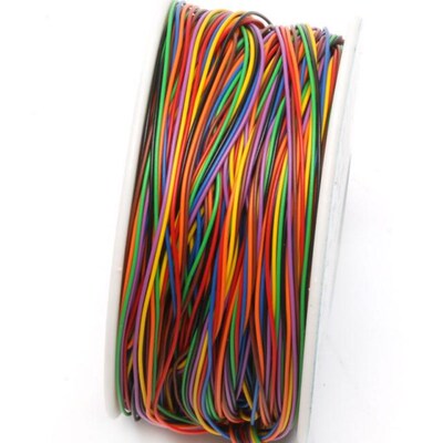 One Roll 8 Colors 30AWG Wire Wrapping Wire, Tinned Copper So