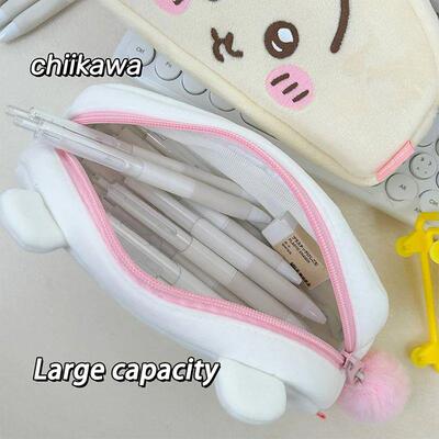 Chiikawa Pencil Case Cartoon Hachiware Plush Pen Bag Usagi S