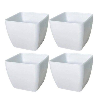4PCS Square Flower Planting Pots Seedlings Flower Plant