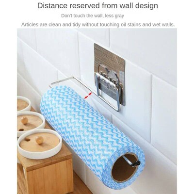 Kitchen Paper Roll Holder Bathroom Toilet Pape Storage Rack
