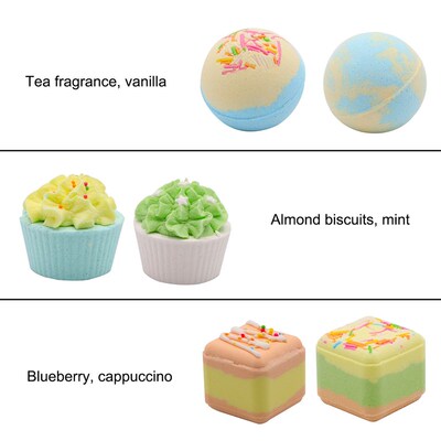 Set Of 6 PCS Bath Bombs Natural Bathing Salt Ball Organic跨