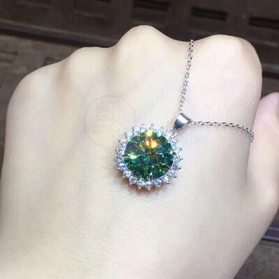 。3Carat eight heart eight arrow plated pt950 imitation blue