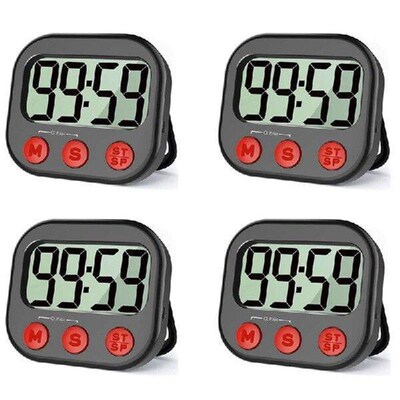 4X Kitchen Timer, Digital Visual Timer Magnetic C