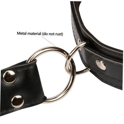 BDSM Neck Collar To Handcuffs Arm Wrist Restraints Body Har1