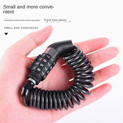 Bicycle Lock Steel Cable Chain Security Password 4 Digit Loc