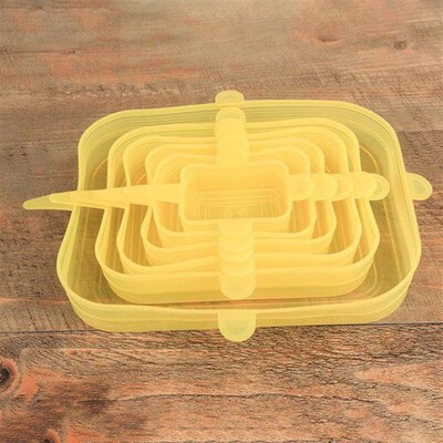 Food Grade Silicone Covers 6PCS Stretchable Sealing Lids Por