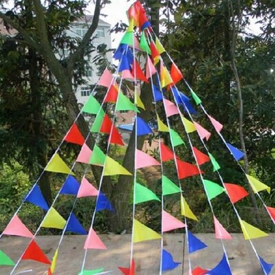 22m outdoor rainbow bunting party flags/huge birthday partie