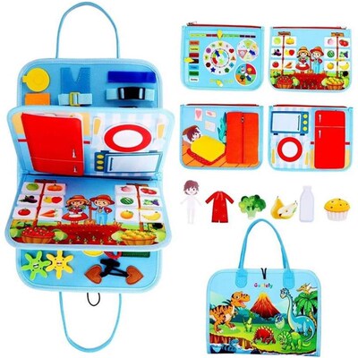 Montessori Busy Book Educational Toys For Toddler Portable A